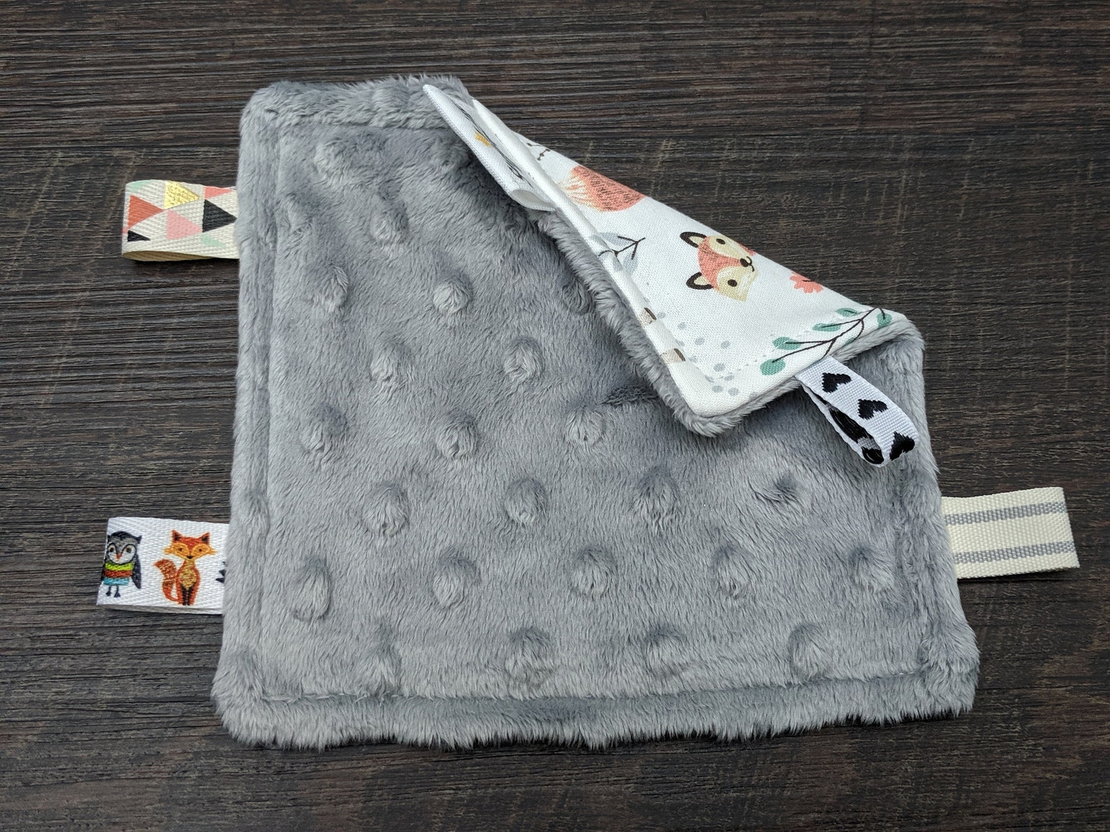 Crinkle Square Woodland Baby Shower Baby Sensory Square - Etsy