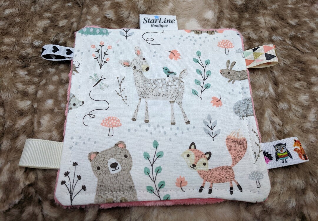 Crinkle Square, Woodland Baby Shower, Baby Sensory Square, Gender ...