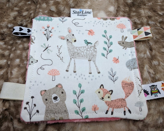 Crinkle Square Woodland Baby Shower Baby Sensory Square | Etsy