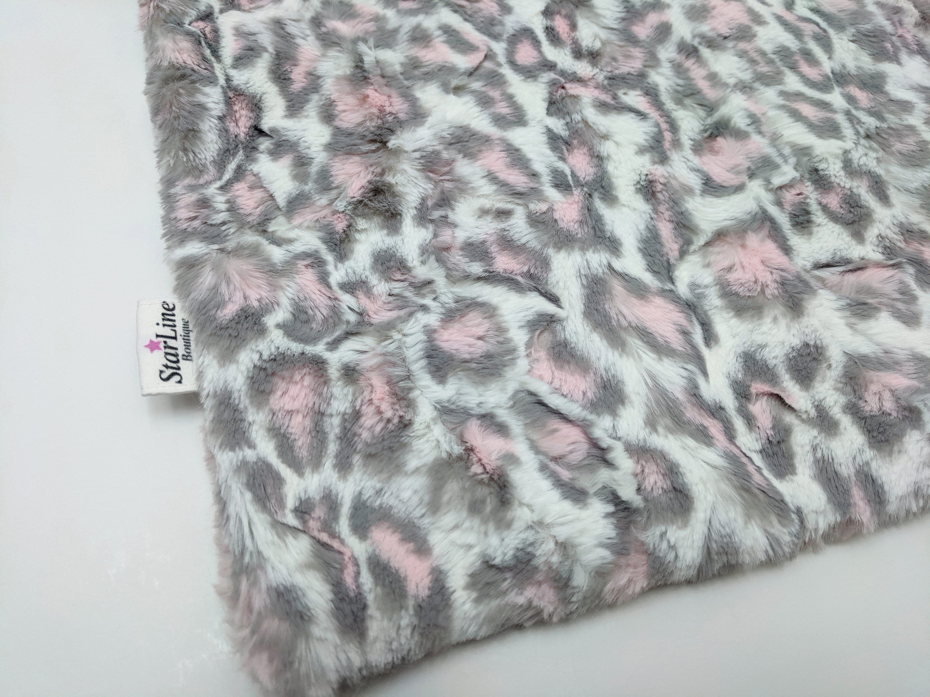 Leopard Minky Baby Lovey, Pink and Grey Minky Leopard Lovey, Leopard ...