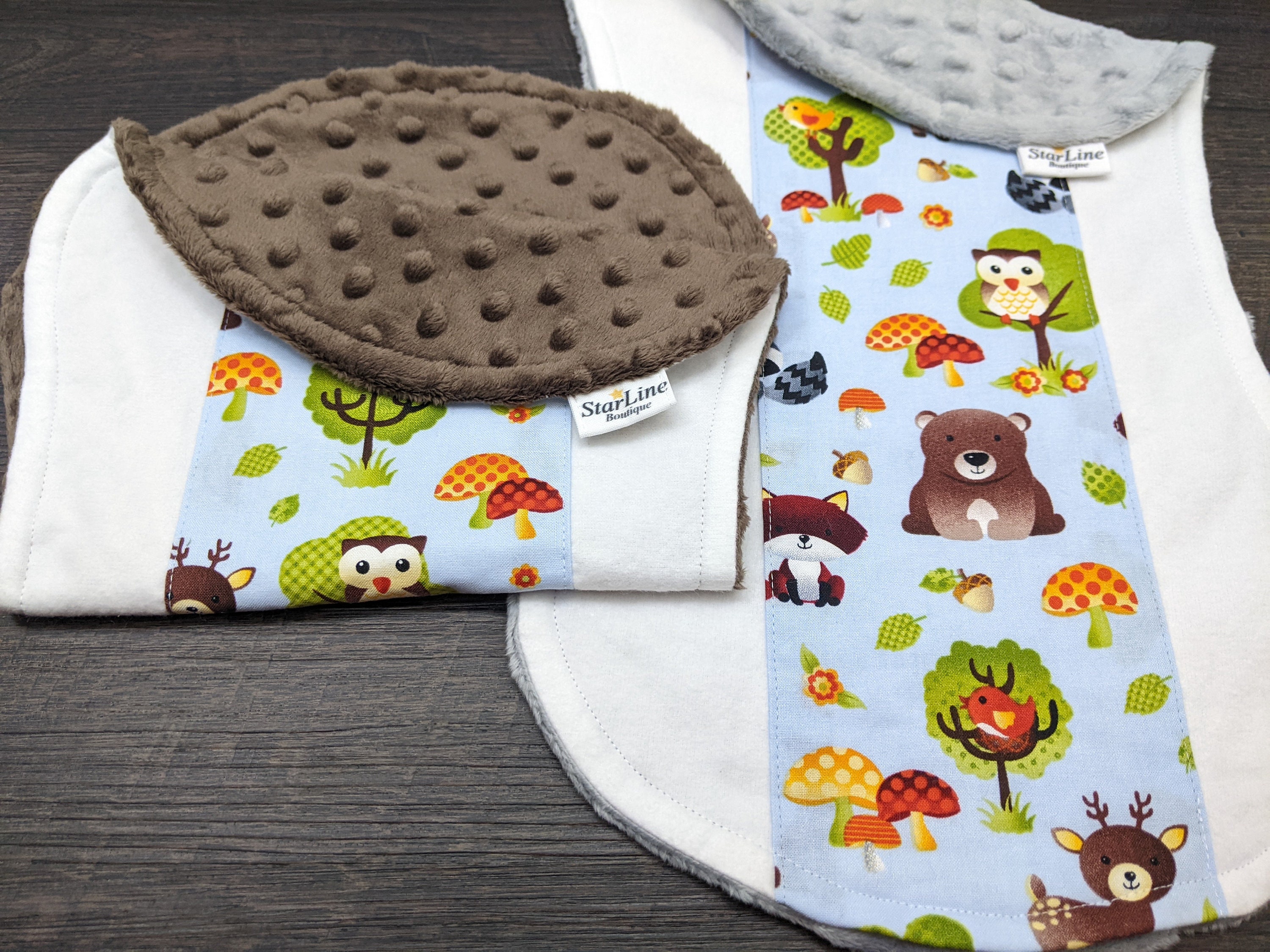Woodland Animals Burp Cloths Woodland Burp Cloths Woodland - Etsy