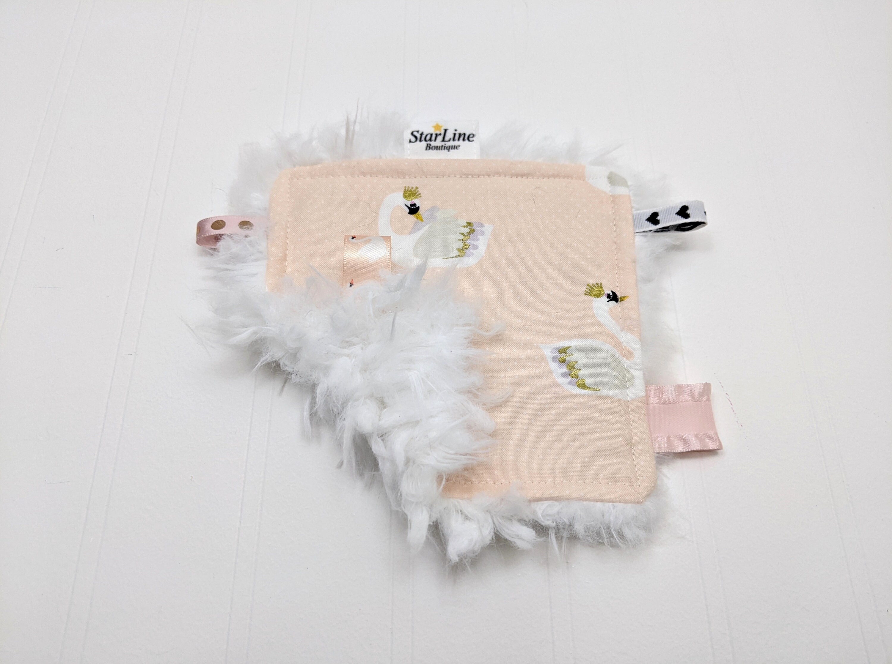 Baby Crinkle Square Swan Crinkle Toy Sensory Crinkle Square - Etsy