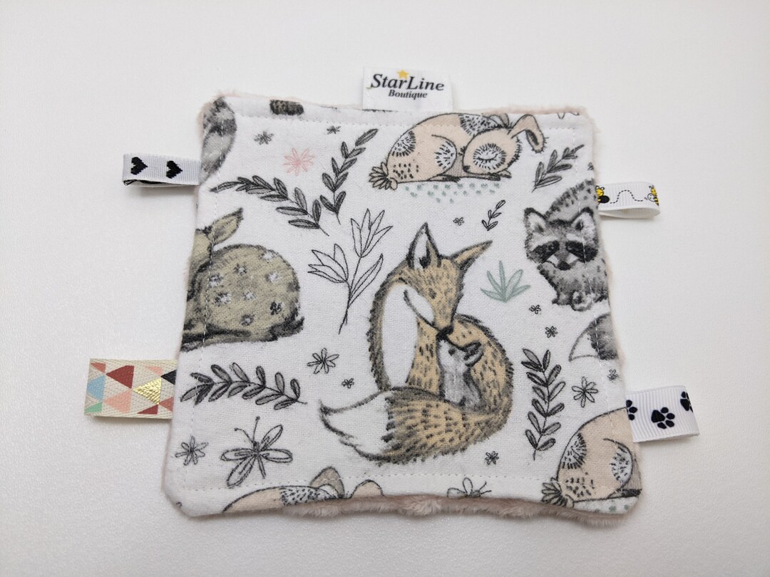 Crinkle Square, Woodland Baby Shower, Baby Sensory Square, Gender ...