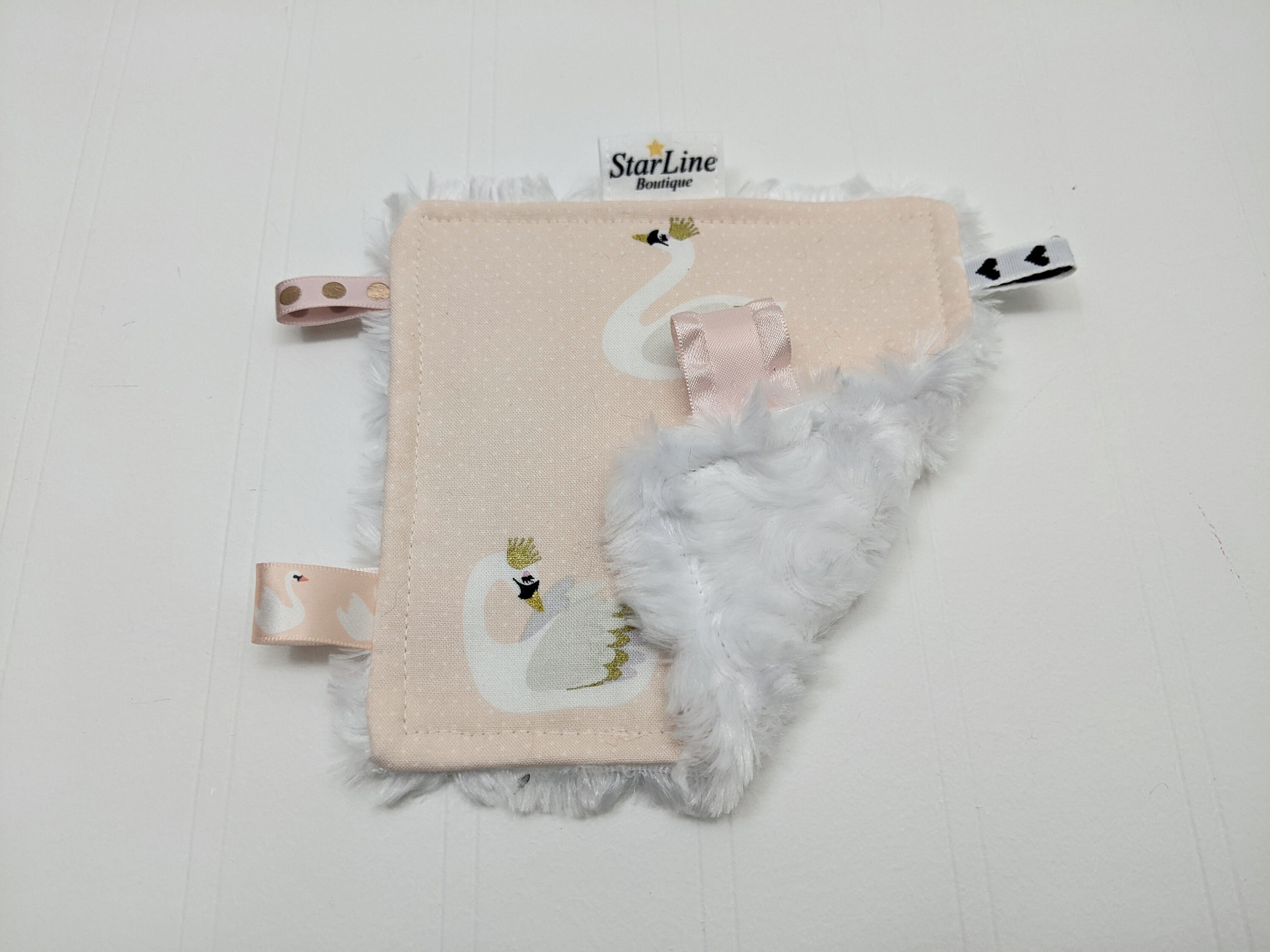 Baby Crinkle Square Swan Crinkle Toy Sensory Crinkle Square - Etsy