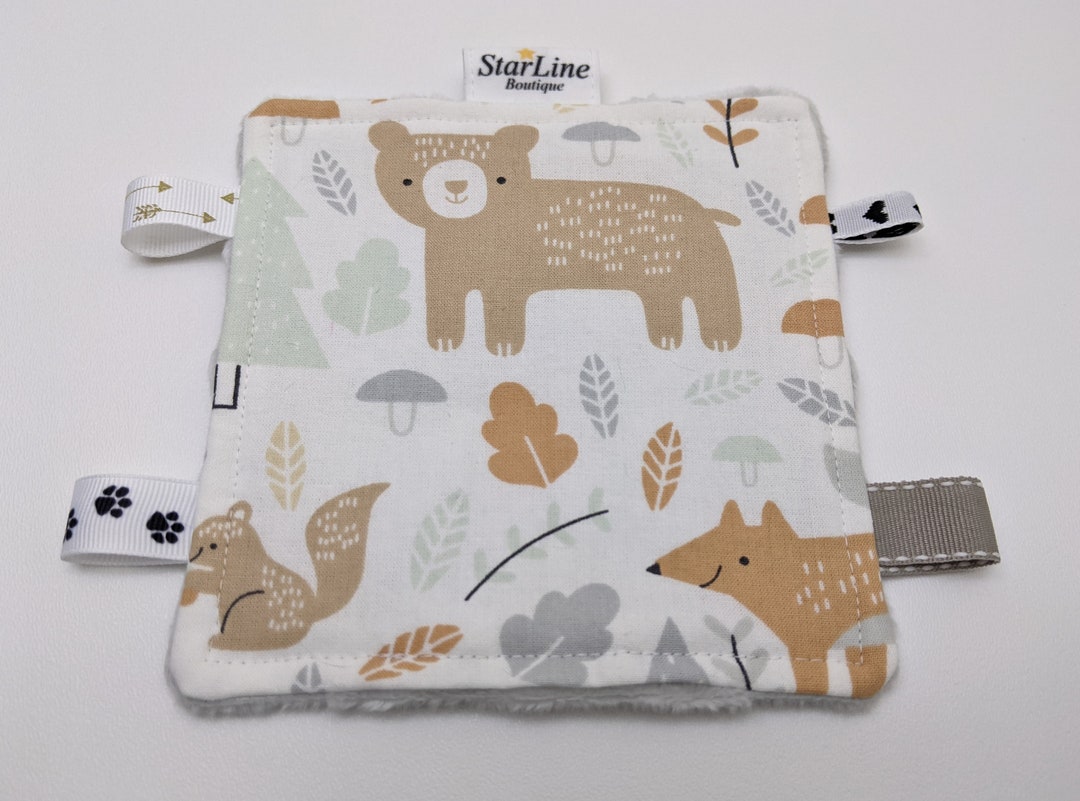 Baby Crinkle Square, Baby Sensory Square, Crinkle Square, Woodland Baby ...