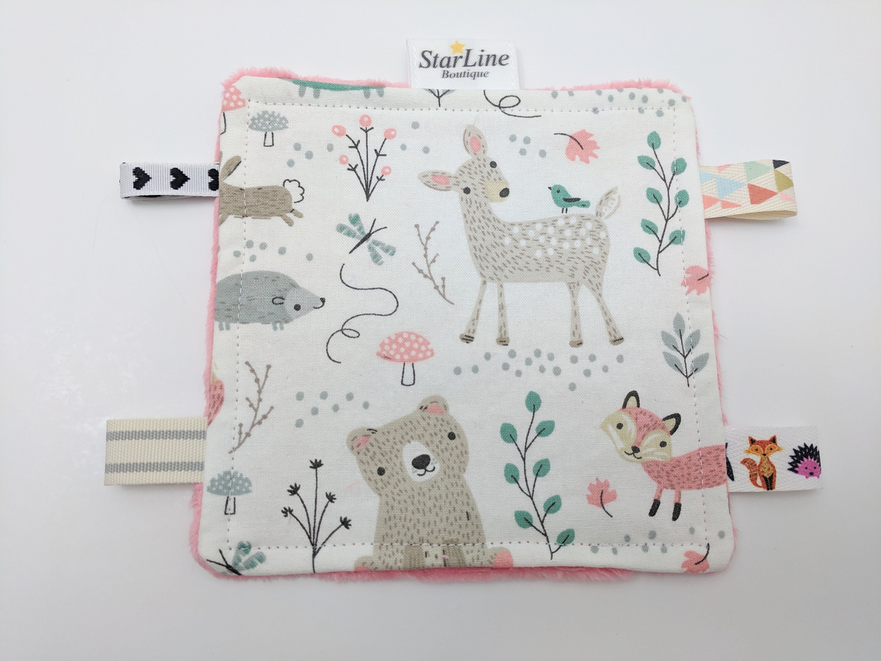 Crinkle Square Woodland Baby Shower Baby Sensory Square - Etsy