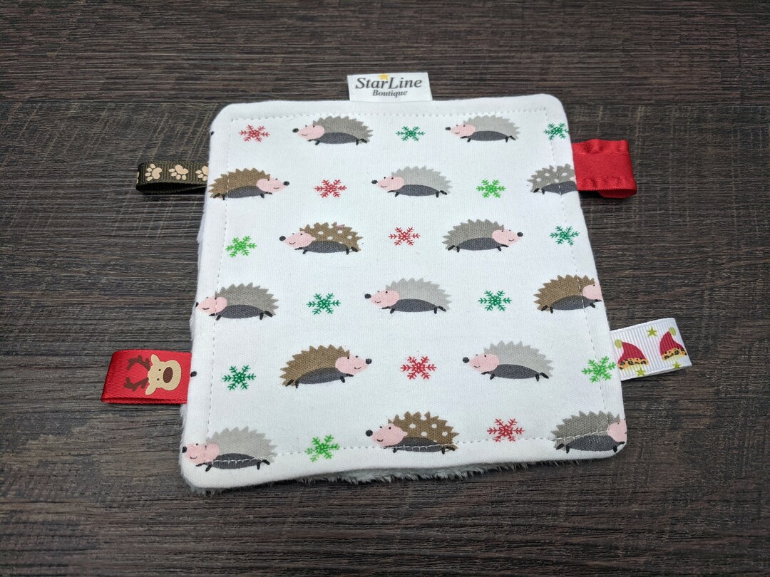 Hedgehog Crinkle Square, Baby Sensory Square, Hedgehog Nursery Gift ...