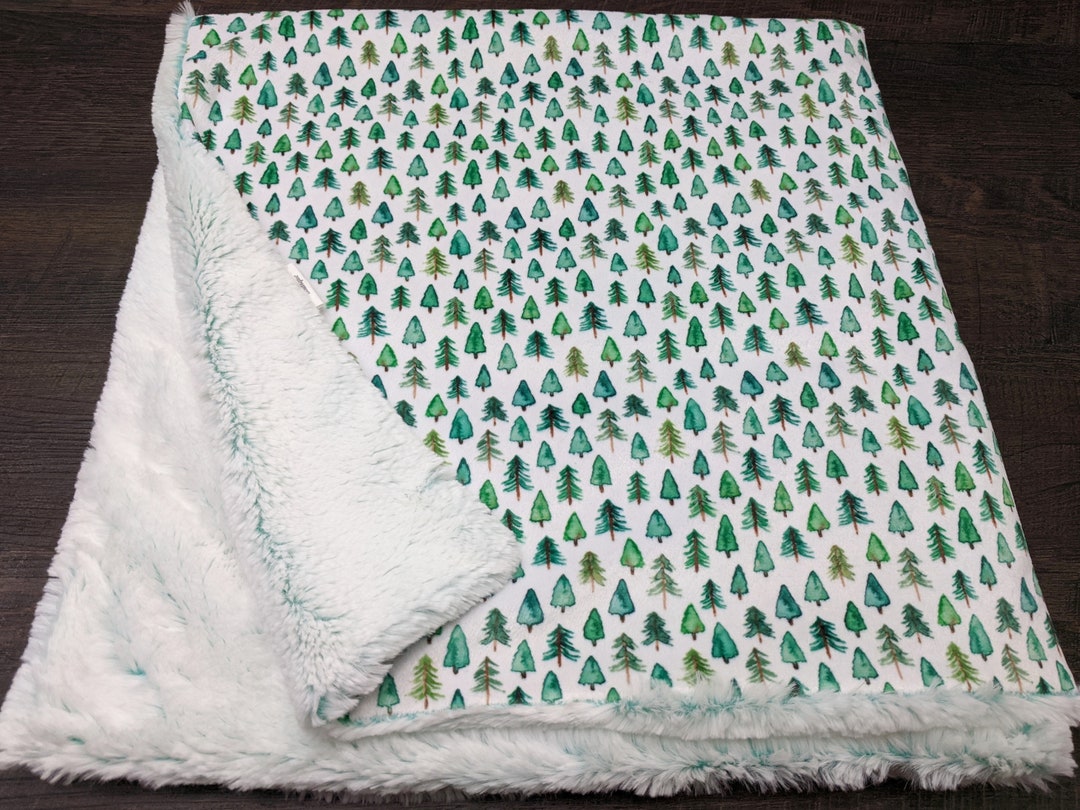Forest Trees Baby Blanket, Woodland Baby Shower, Forest Baby Blanket ...
