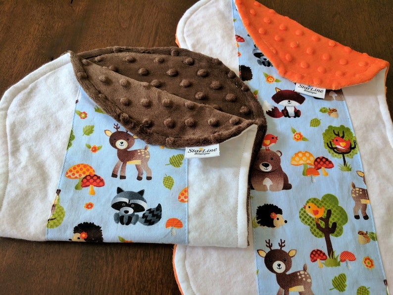 Woodland Animals Burp Cloths Woodland Burp Cloths Woodland - Etsy