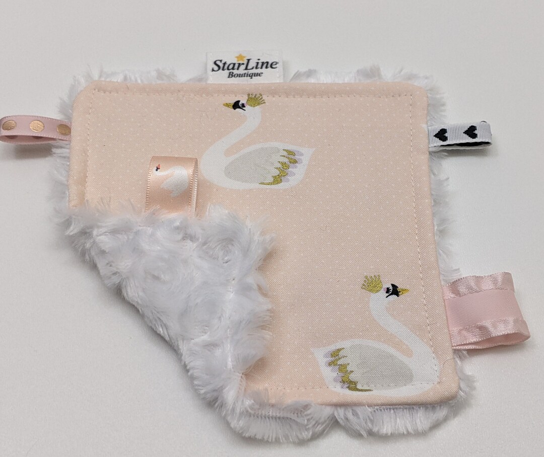 Baby Crinkle Square Swan Crinkle Toy Sensory Crinkle Square - Etsy