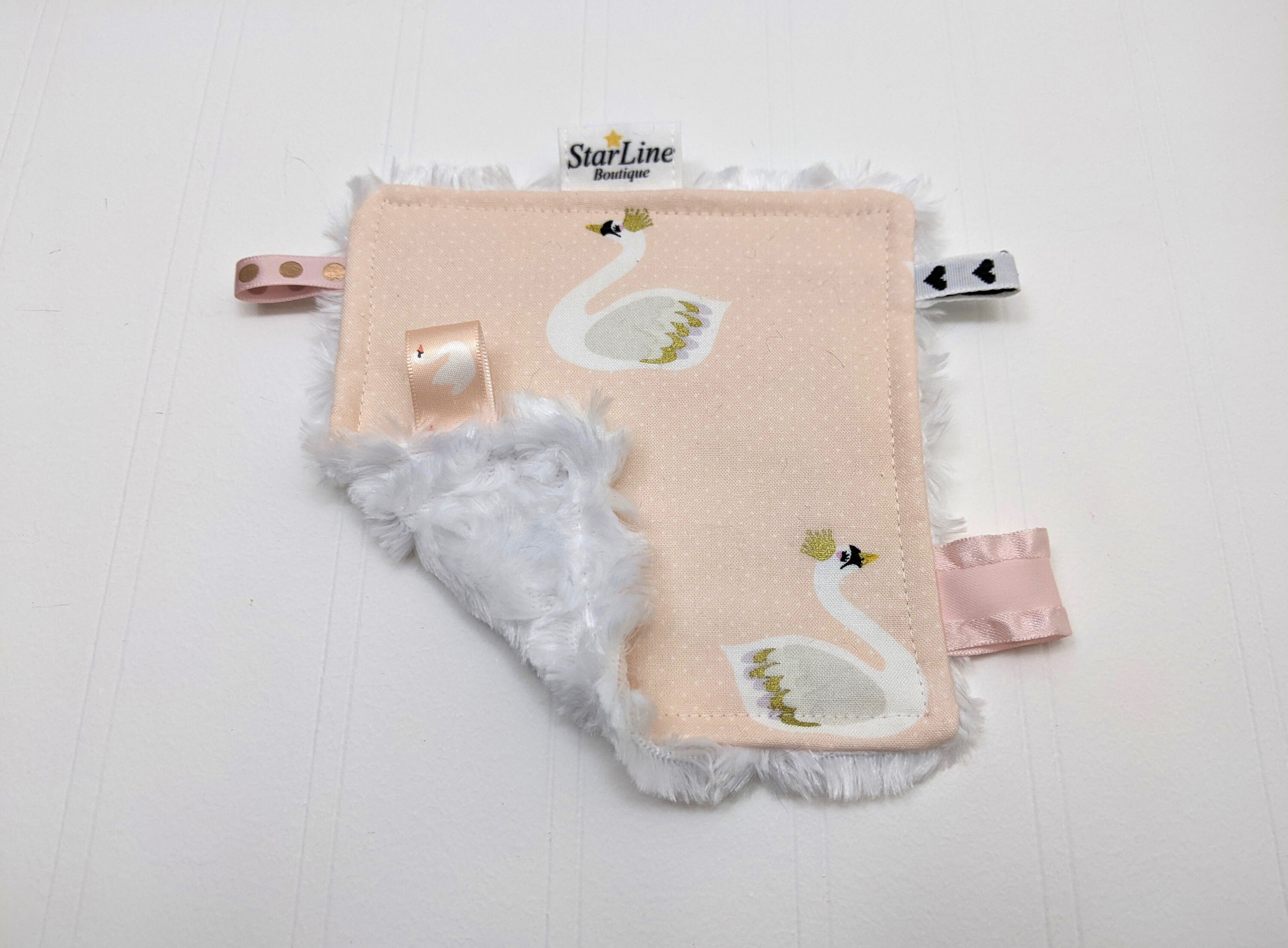 Baby Crinkle Square Swan Crinkle Toy Sensory Crinkle Square - Etsy