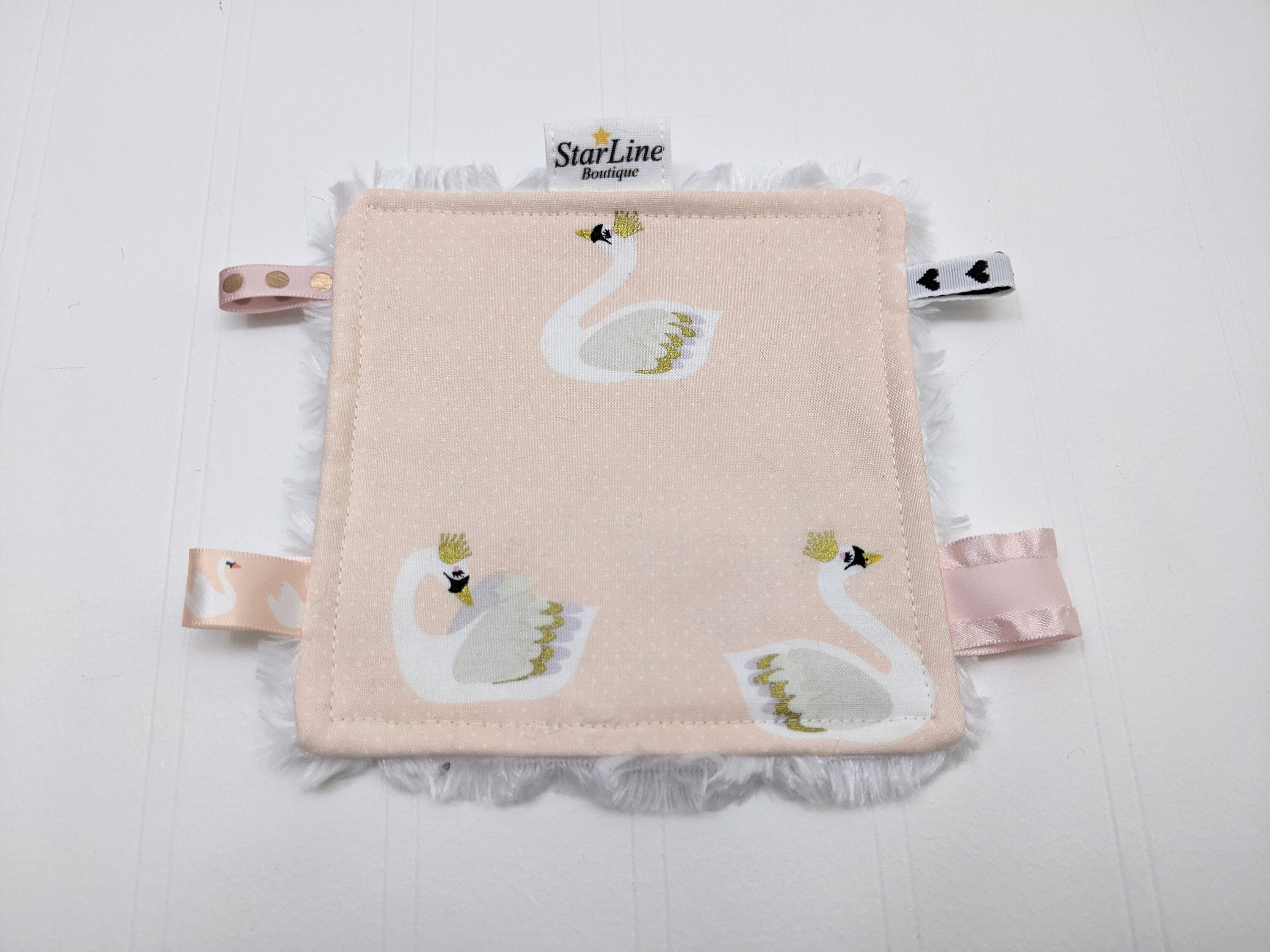 Baby Crinkle Square Swan Crinkle Toy Sensory Crinkle Square - Etsy