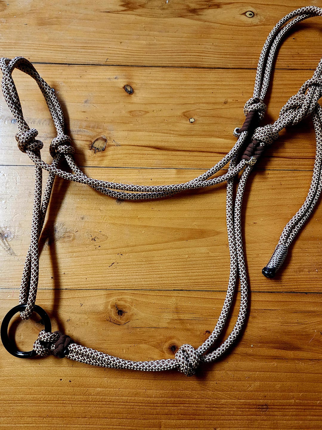 Knotted Rope Horse Halter With a Sliding Ring Horse Pony Draft Horse ...
