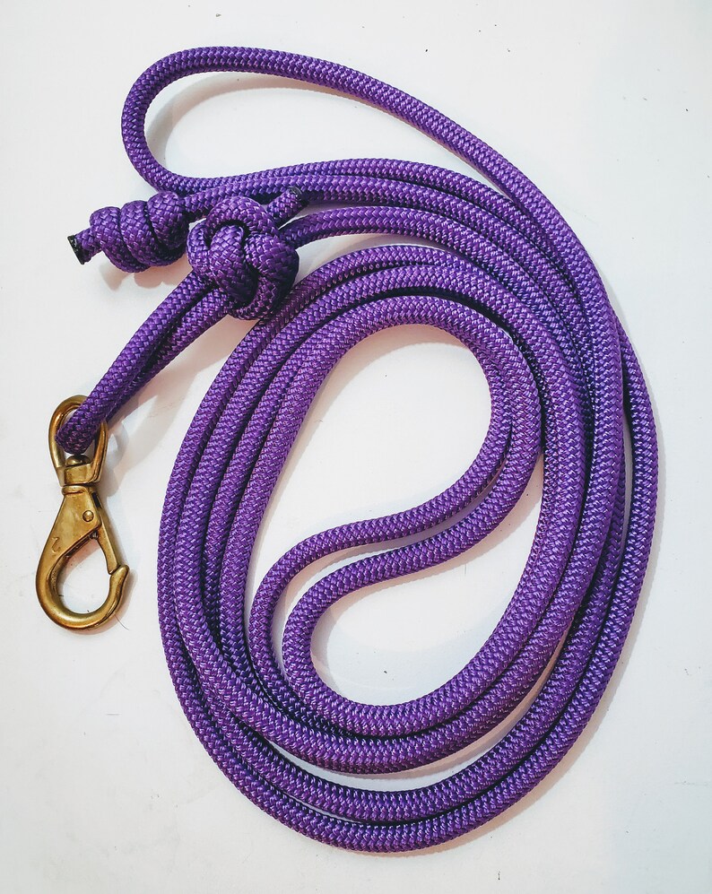 Purple 14ft Yacht Rope Clinician Horse Lead Rope-lunge - Etsy