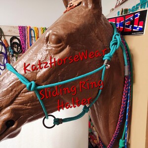 The "original" Sliding Ring Rope Horse Halter Katzhorsewear Tack ...