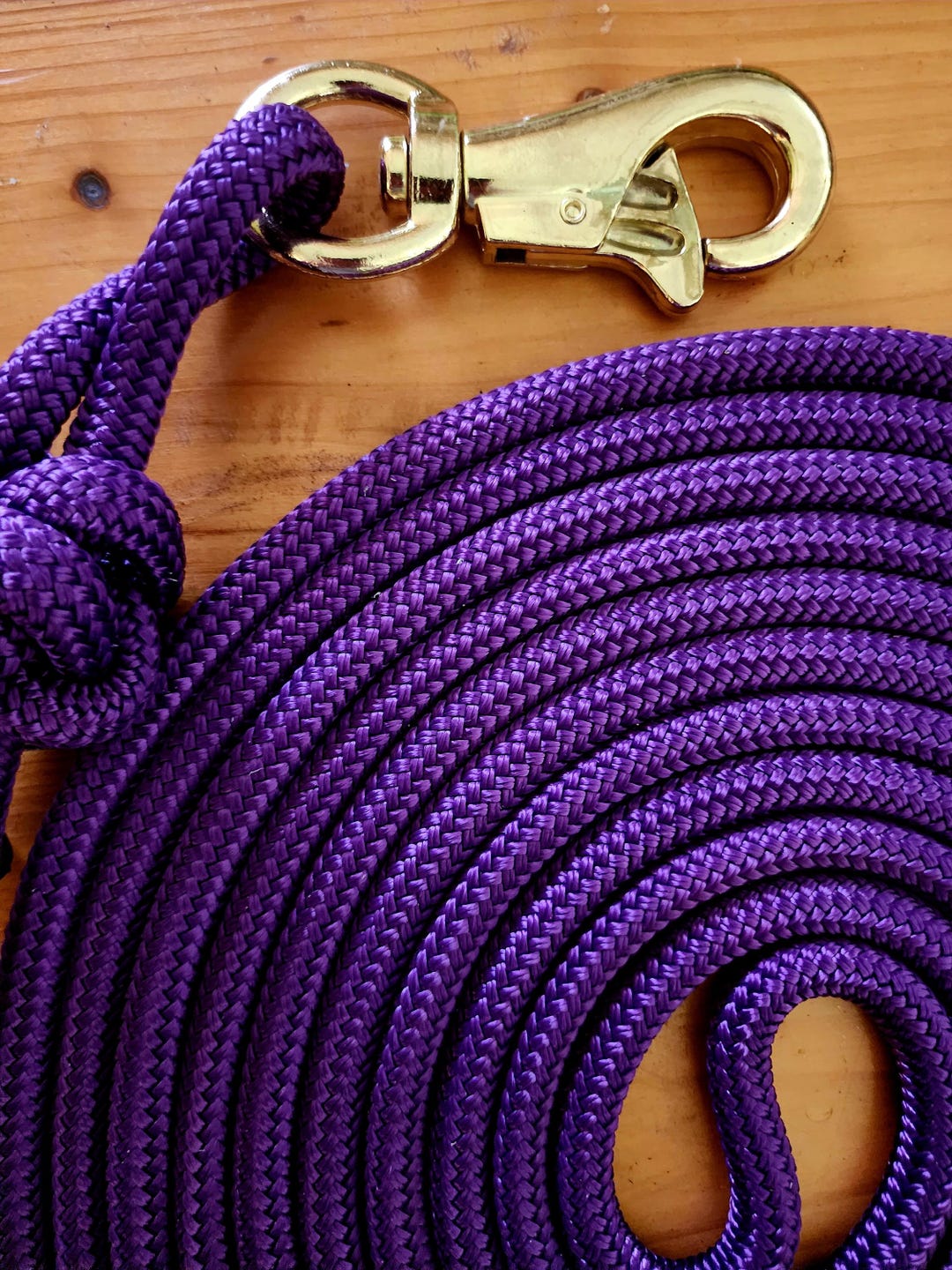 Lead Rope 14ft Purple 3/8 Clinician Horse Tack-lunge Line-horse ...