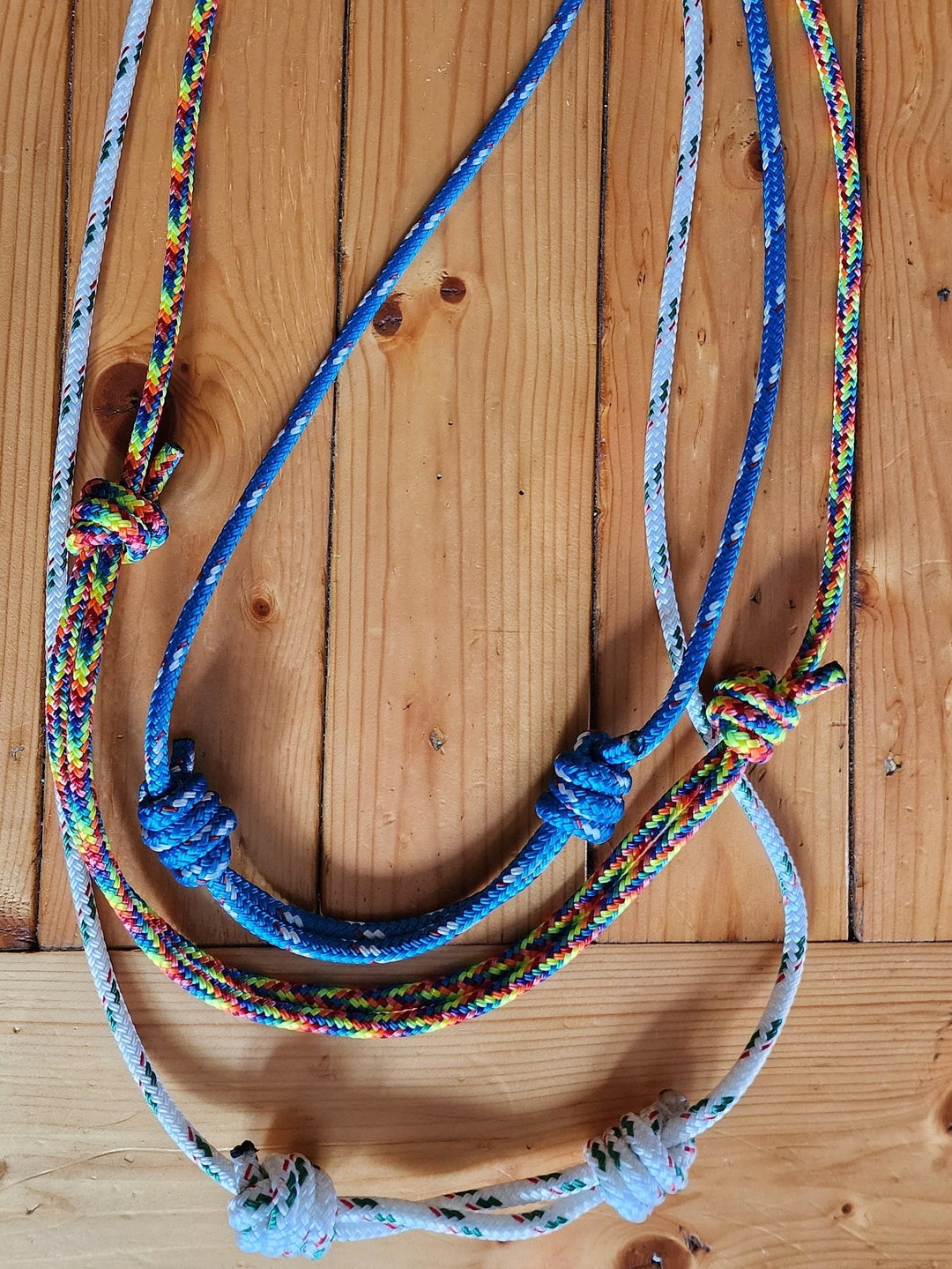 Horse Neck Rope Adjustable Continuous Loop Thin-liberty Horse Bitless ...