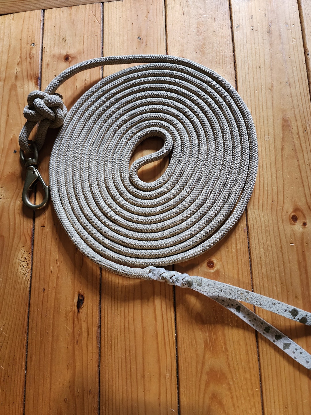 Clinician Lead Rope 14ft Tan 3/8 Rope-horse Lunge or Lead Rope14ft Tan ...