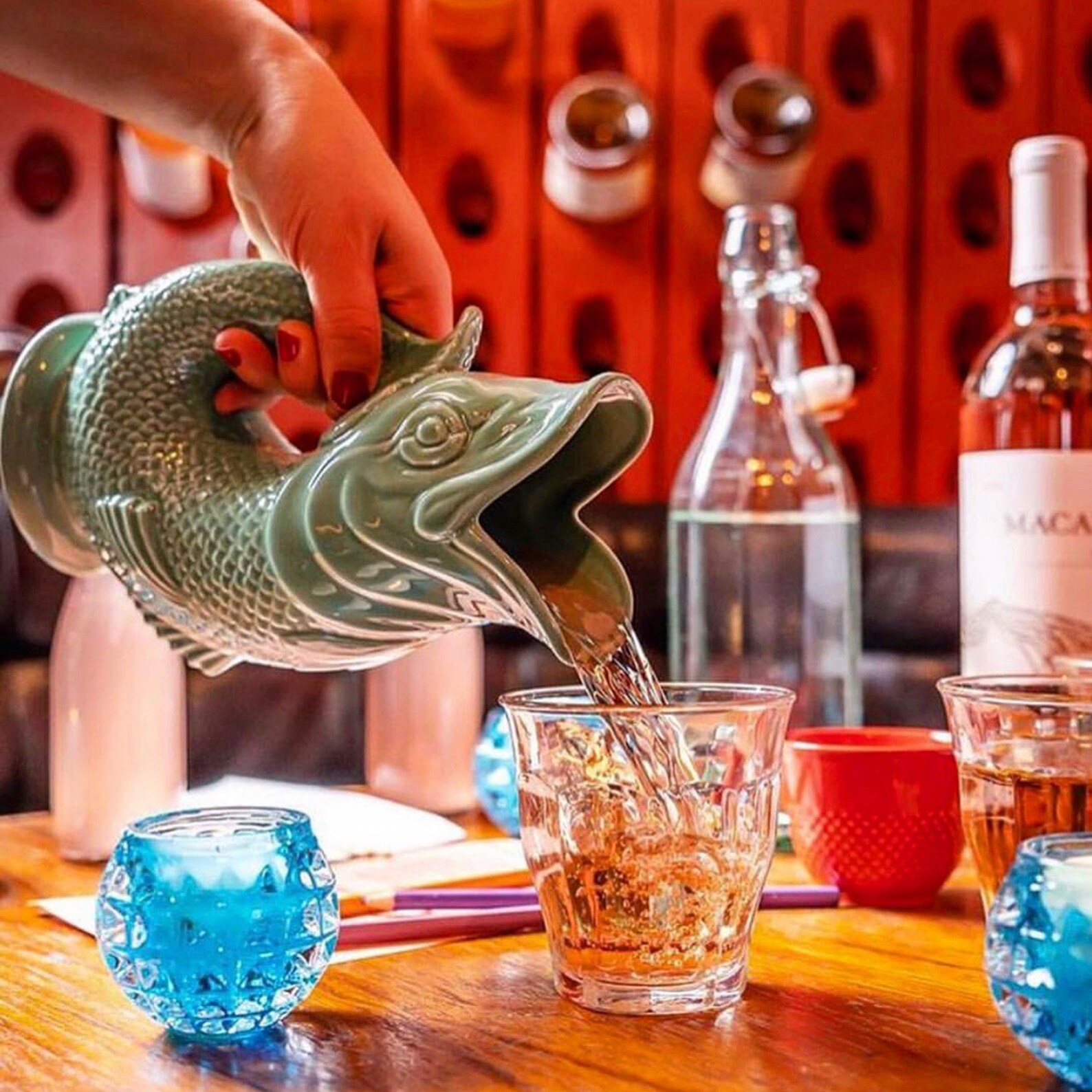 Extra Large Gluggle Jugs Fish Jug Glug Glugging Vase Wade Sage | Etsy