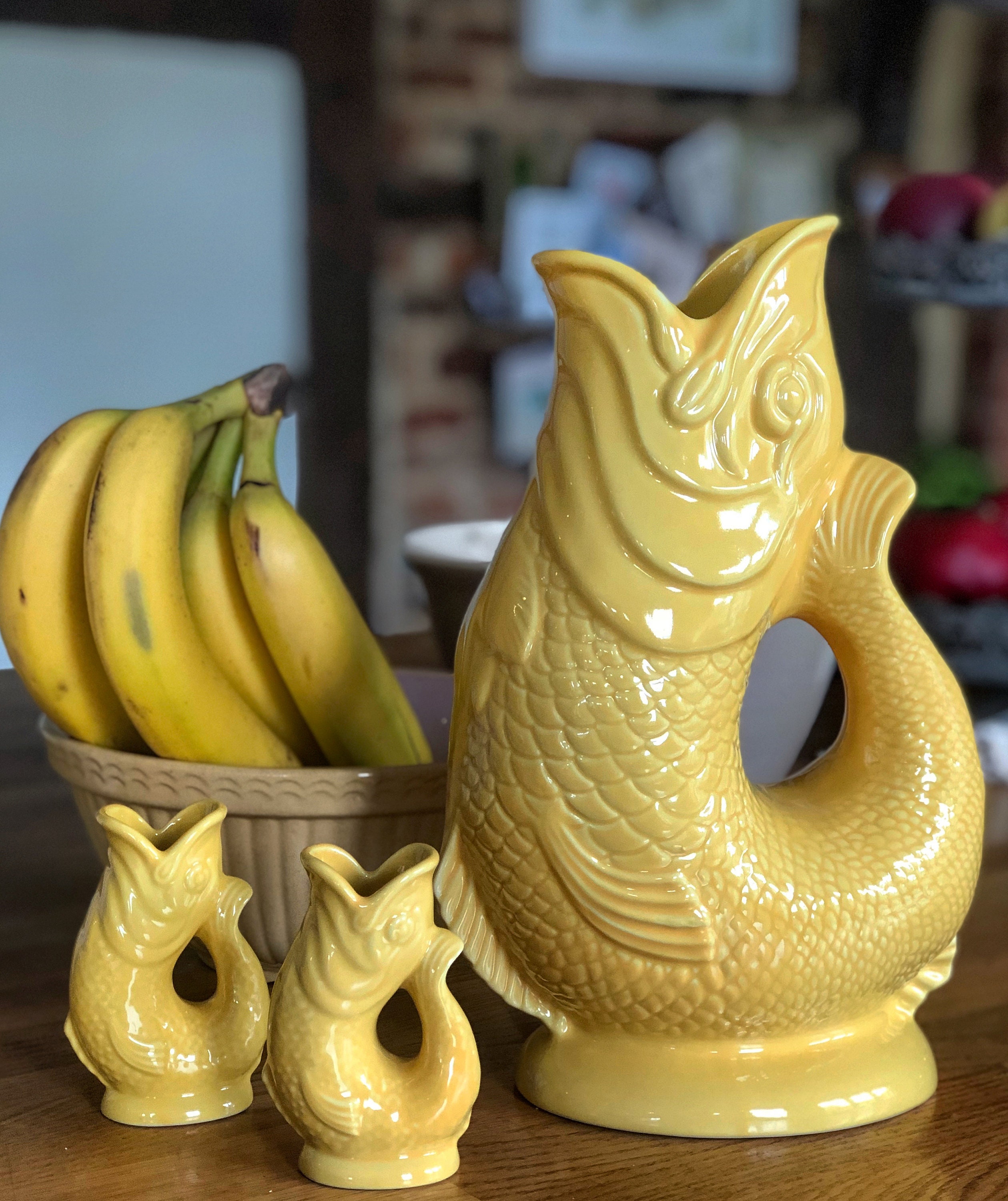 Extra Large Gluggle Jugs Fish Jug Glug Glugging Vase Wade Sage | Etsy