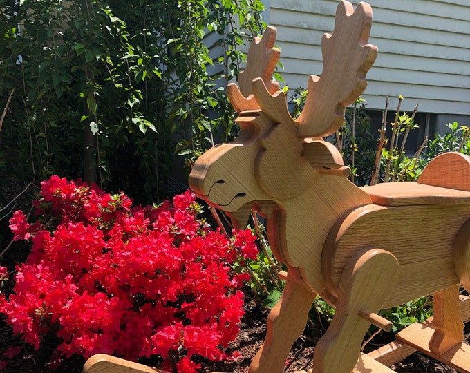 Wooden Rocking Black Moose // El Alce Nero // Handmade Artisan Rocking ...