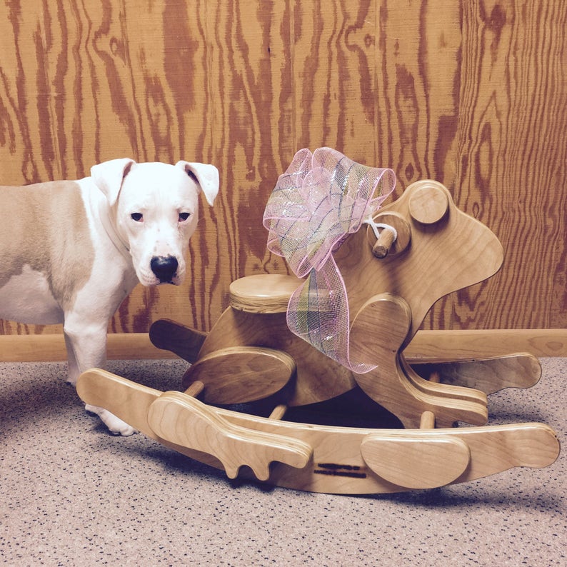 Wooden Rocking Frog // La Rana // Handmade Artisan Rocking Frog - Etsy