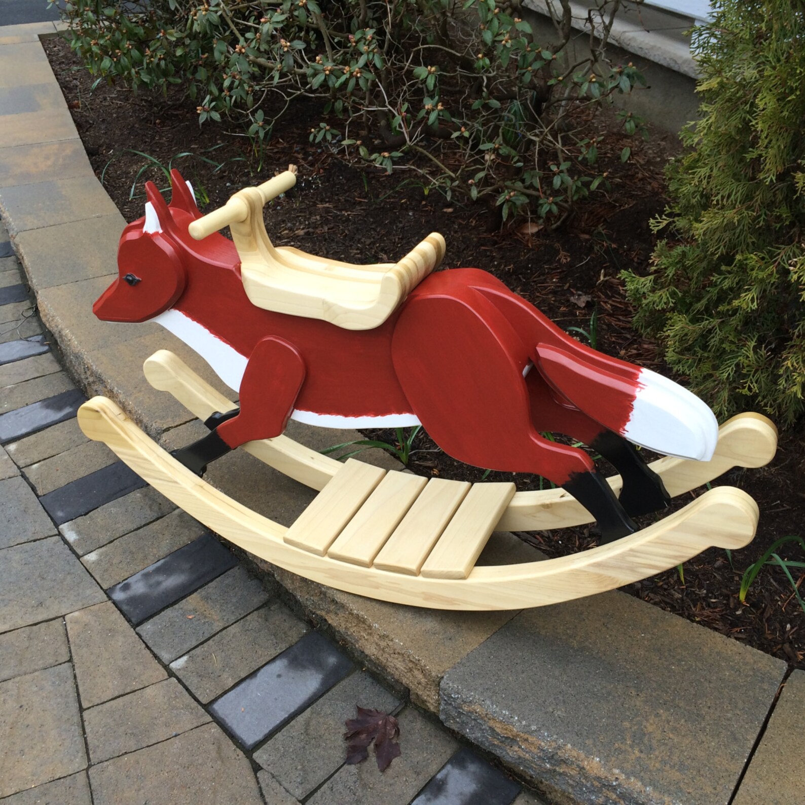 Wooden Rocking Fox // Il Bosco Volpe // Handmade Rocking Fox // Pane ...