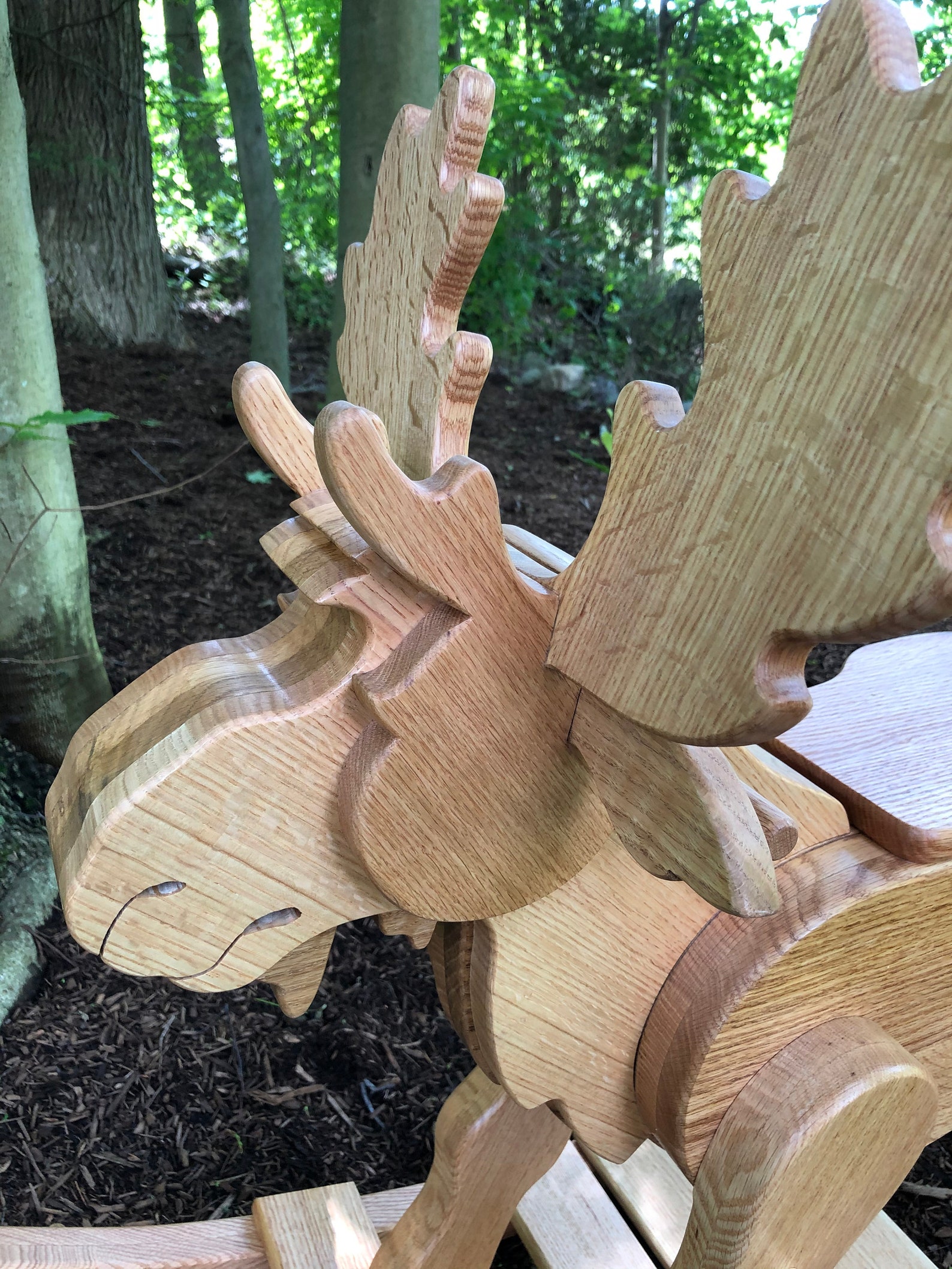 Wooden Rocking Black Moose // El Alce Nero // Handmade Artisan Rocking ...