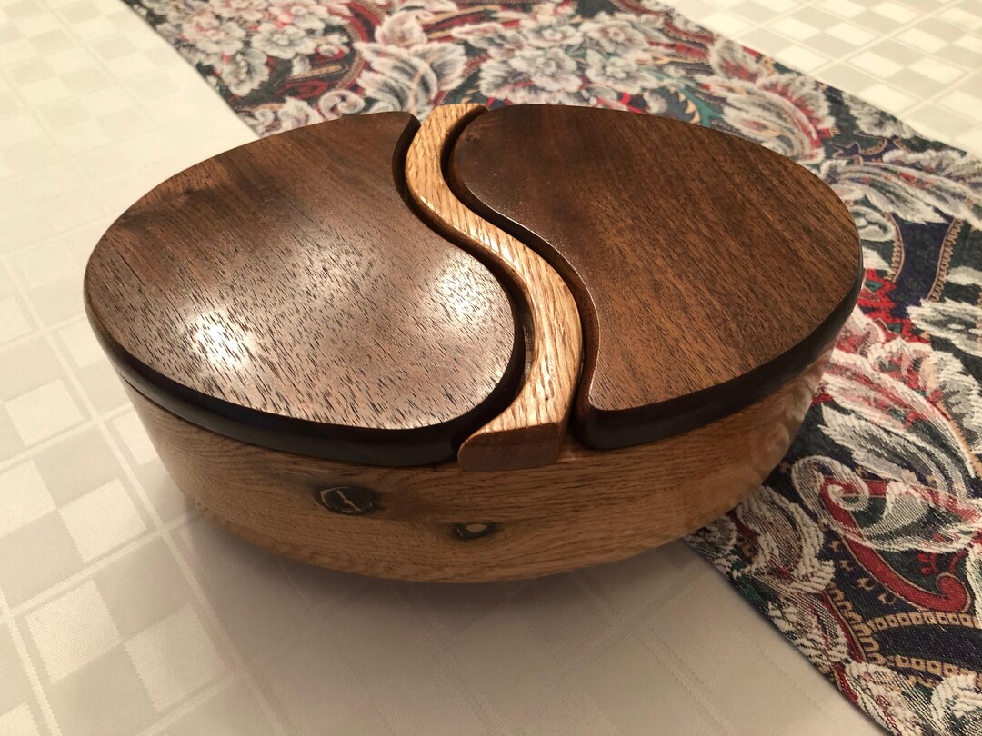 Wooden Jewelry Box // Handmade Oval Jewelry Box // Bohemian ...