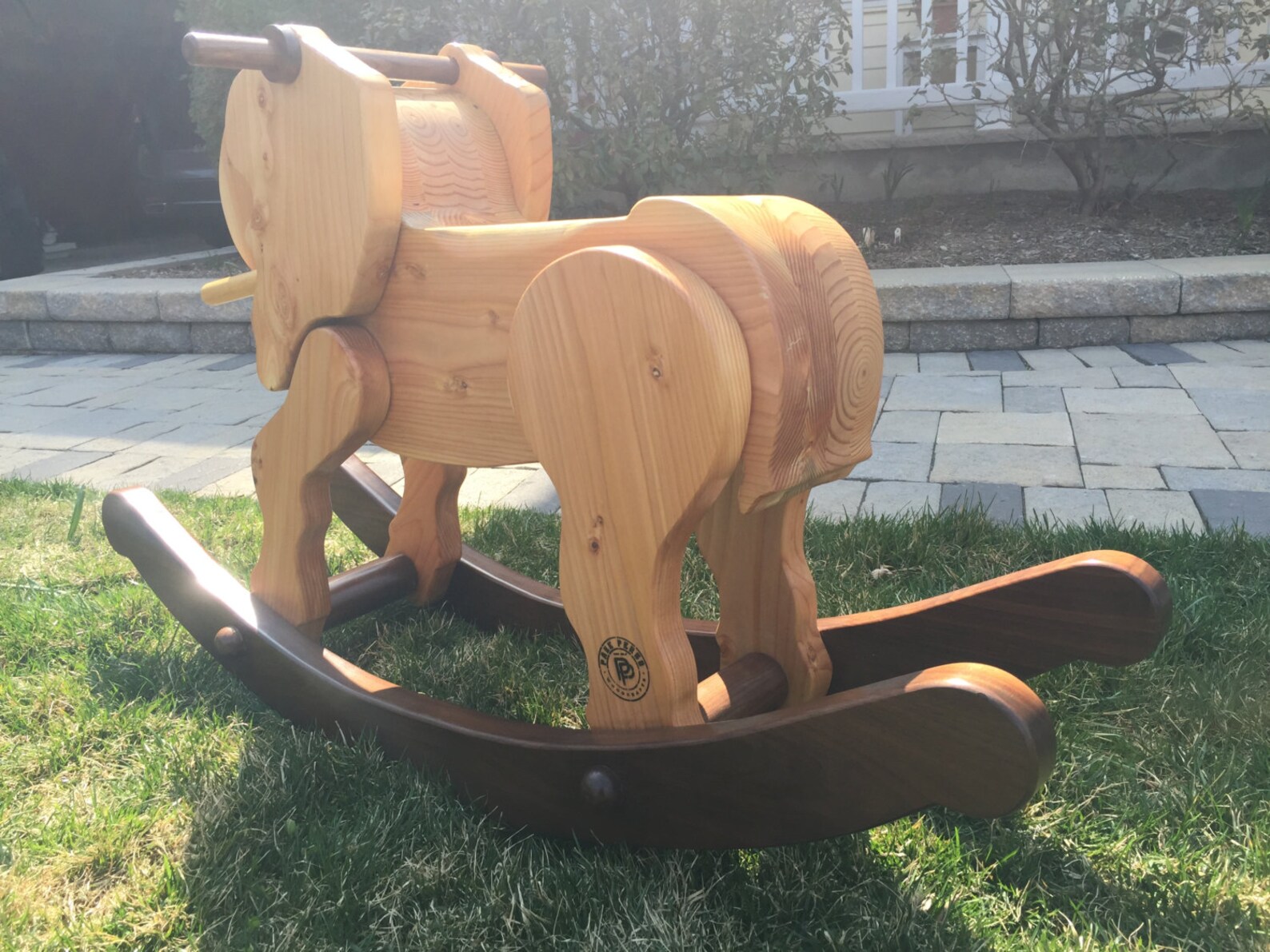Wooden Rocking Elephant Rocking Animal // L'elefante // Handmade ...