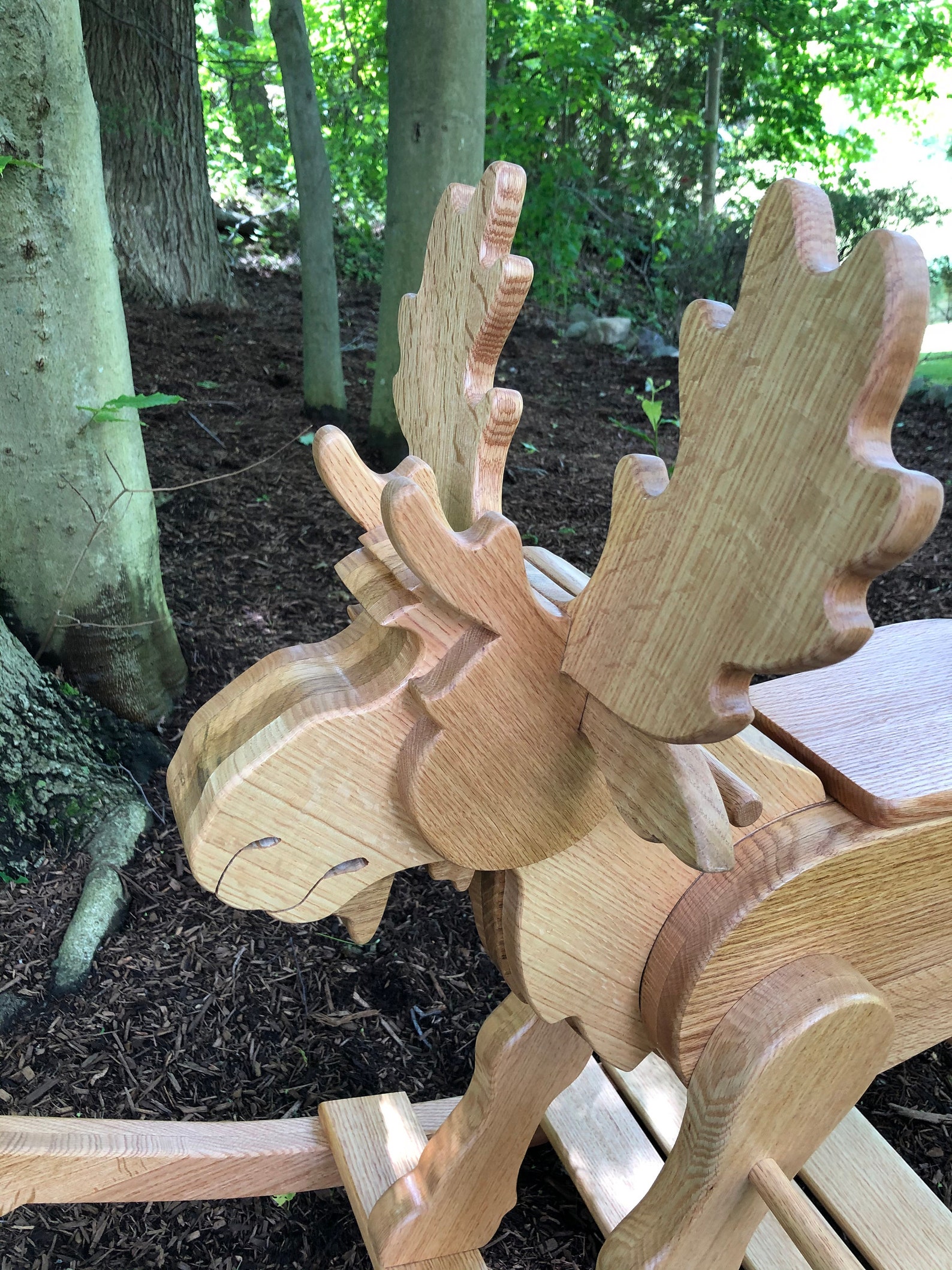 Wooden Rocking Black Moose // El Alce Nero // Handmade Artisan Rocking ...