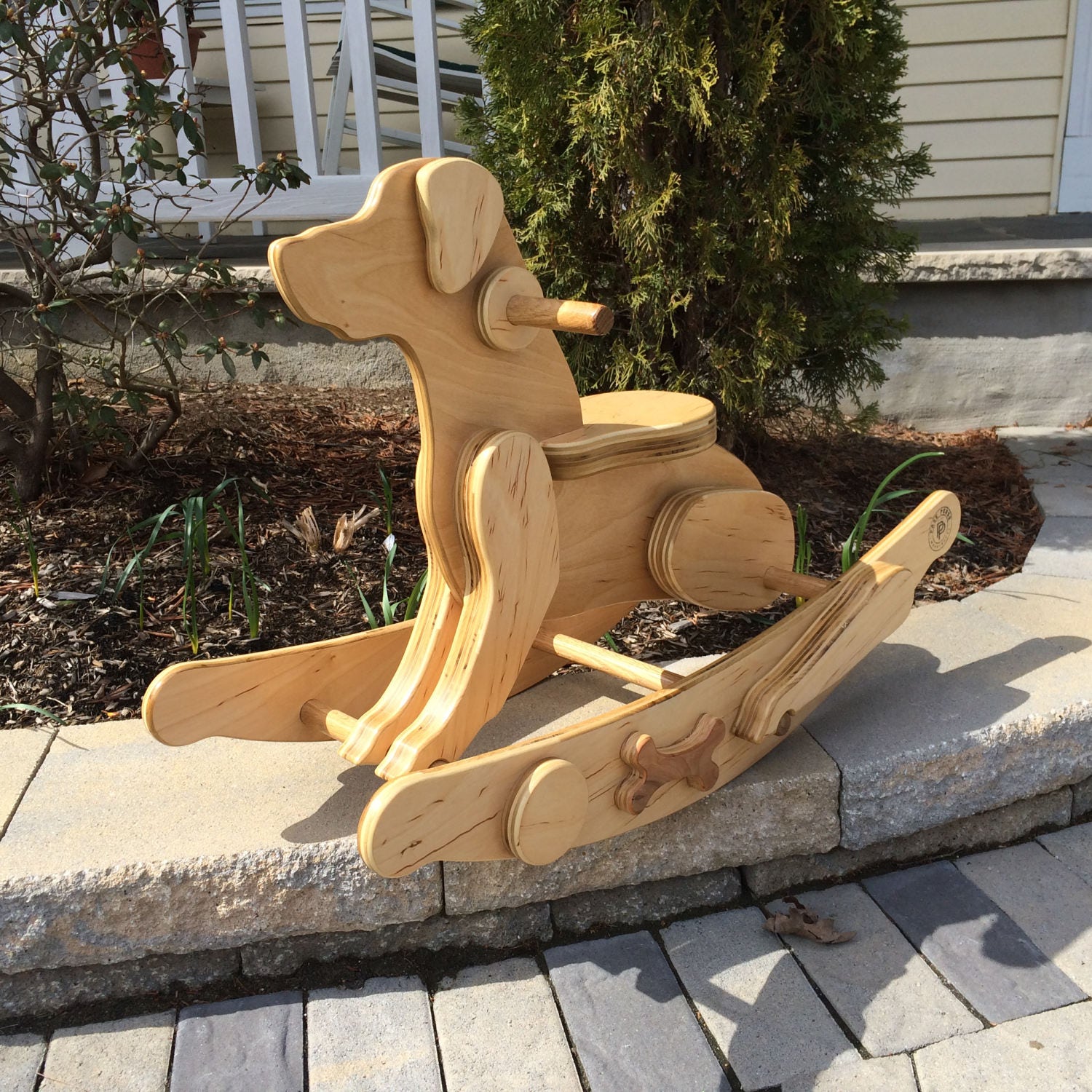 Wooden Rocking Dog // il Cane // Handmade Artisan Rocking Dog - Etsy.de