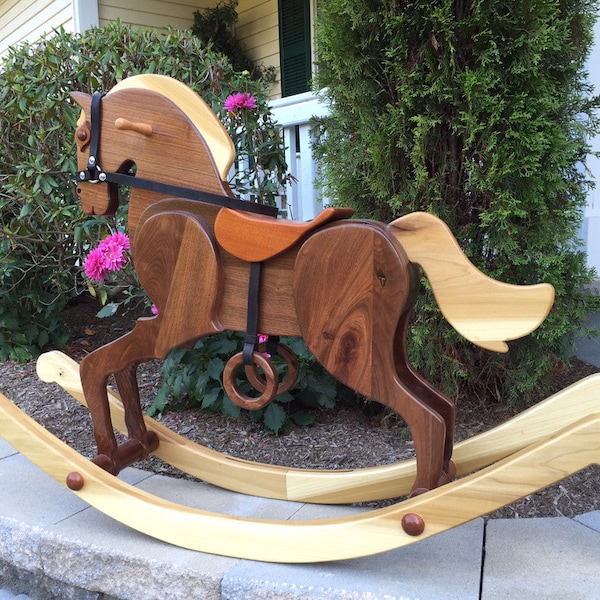 Wooden Rocking Horse - Etsy