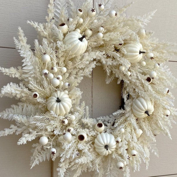 Monochromatic Fall Wreath - Etsy