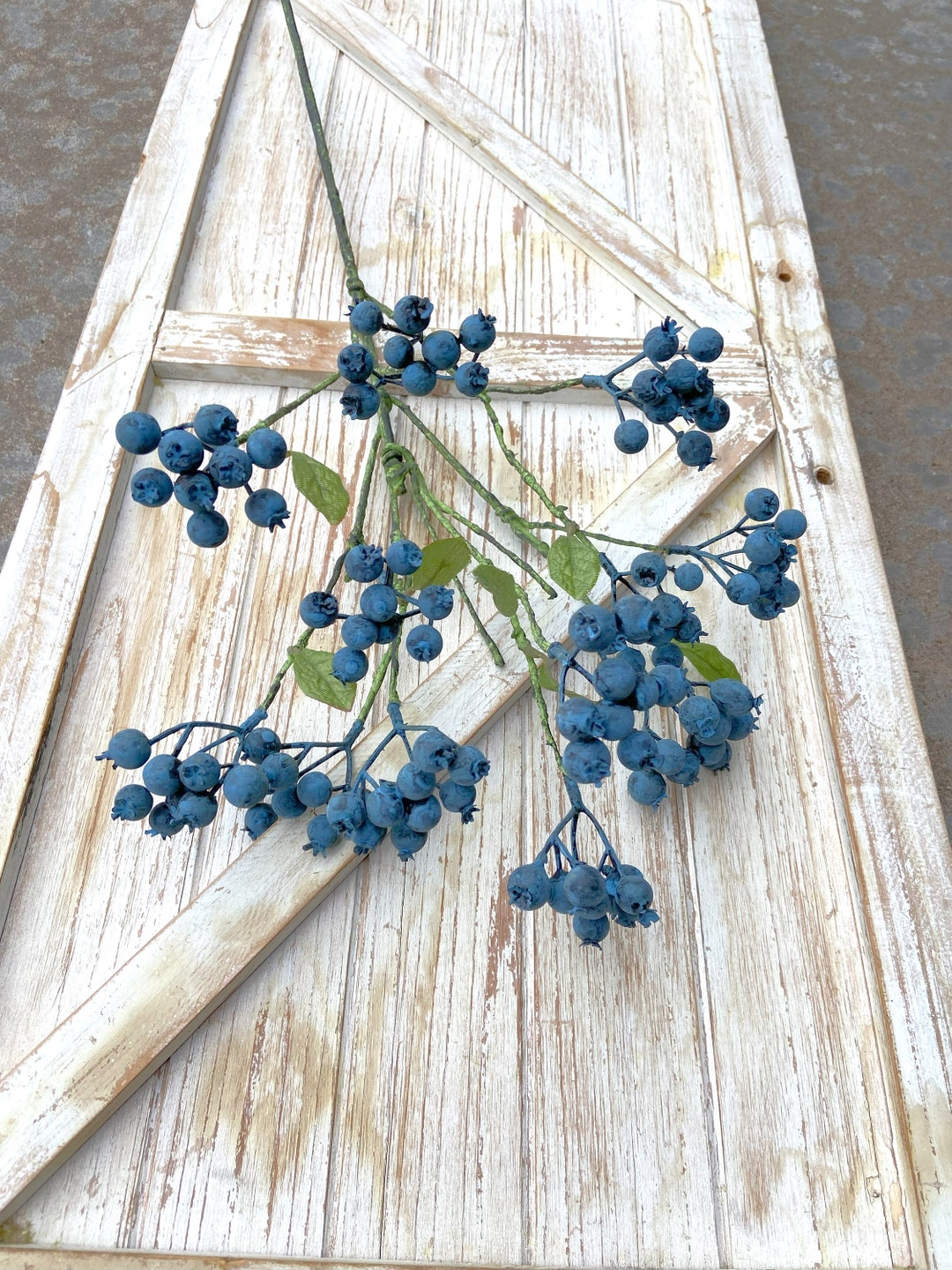 Blueberry Stem Artificial Blueberry Floral Stem Decoration Mantle ...