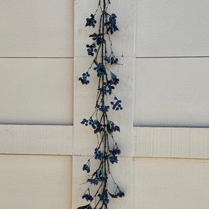 Blueberry Garland Decoration Mantle Kitchen Decor Faux Blueberry Branch ...