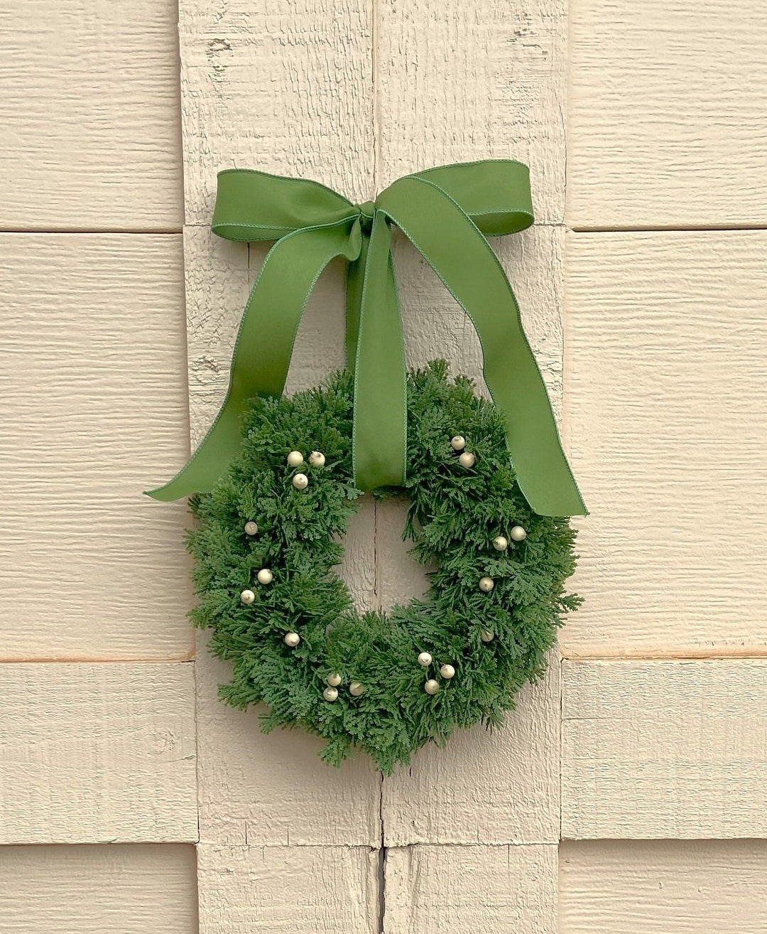 Winter Wreath Mini Christmas Wreath Evergreen Pine Wreath Cabinet ...