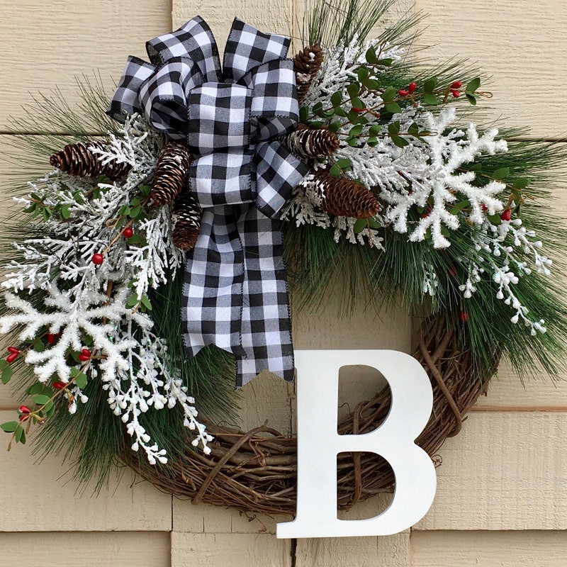 Monogram Wreath - Etsy