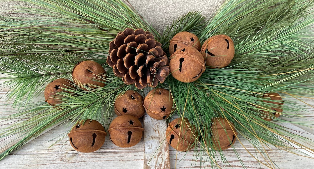 Bells Rusted Metal Bells for Wreaths Jingle Bells Rustic Christmas ...