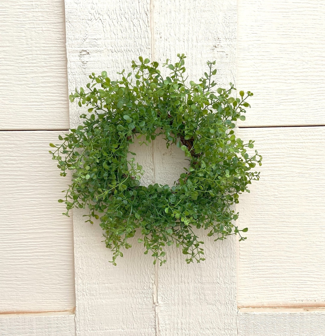 Small Everyday Greenery Wreath Kitchen Cabinet Window Wreath Chair ...