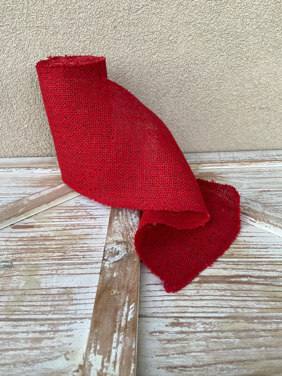 Burlap Roll Red Sparkle Burlap Ribbon Jute Burlap Red Burlap Ribbon ...