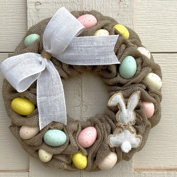 Easter Burlap Wreath - Etsy