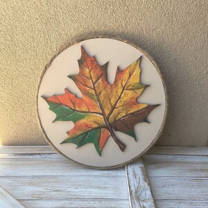 Hand Painted Fall Sign Maple Leaf Sign Wreath Supply Fall Gift Hostess ...