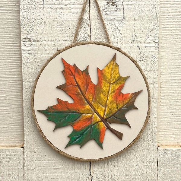Painted Fall Leaf - Etsy