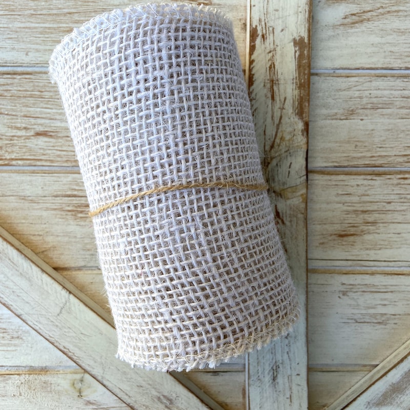 White Burlap Fabric - Etsy