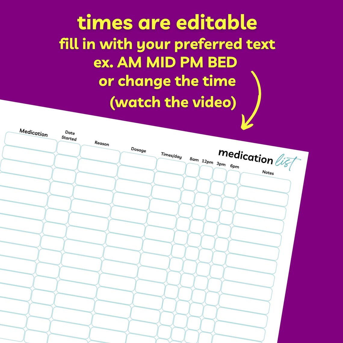 Organize and Track Your Medication Routine With Our Daily Medication List Printable Log - Etsy