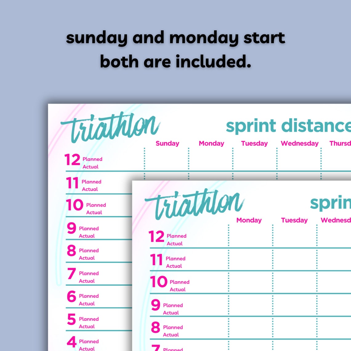 12 Week Sprint Distance Triathlon, Training Plan Template, Sprint ...