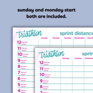 12 Week Sprint Distance Triathlon, Training Plan Template, Sprint ...
