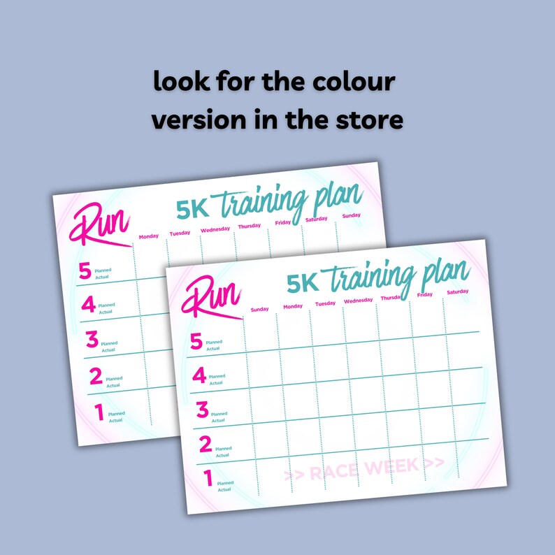 5 Week 5K Run, Training Plan Template, Train for a 5K Run, 5K Run ...