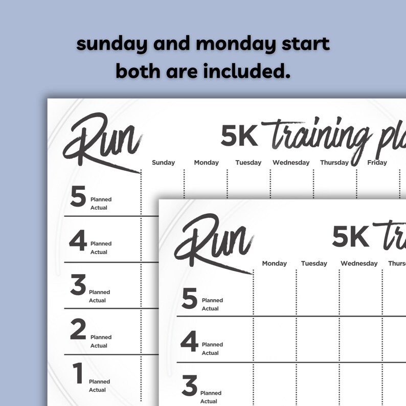 5 Week 5K Run, Training Plan Template, Train for a 5K Run, 5K Run ...